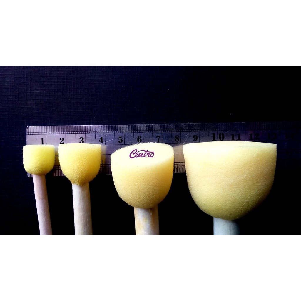 Jual Foam Brush Stamp - Kuas Busa Lukis Isi 4 Decoupage brush | Shopee ...