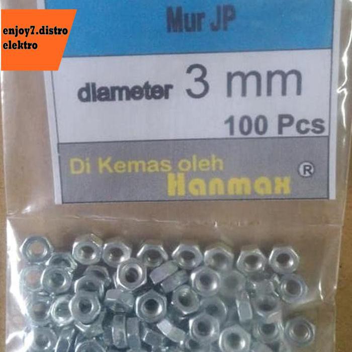 Jual Mur 3 Mm Drat Jp M3 100 Pcs Bishele88 Ayo Order | Shopee Indonesia