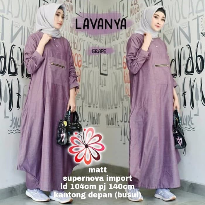 Jual Lavanya Long GRAPE, DENIM, MAROON, TERRACOTTA 4 WARNA | Shopee Indonesia