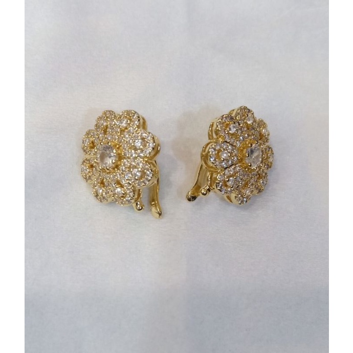 Jual Anting Bunga Gold (model slup) | Shopee Indonesia