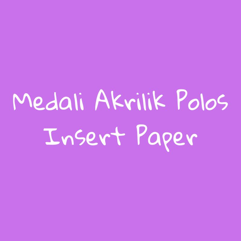 Jual MEDALI AKRILIK POLOS INSERT PAPER & TALI MEDALI | Shopee Indonesia