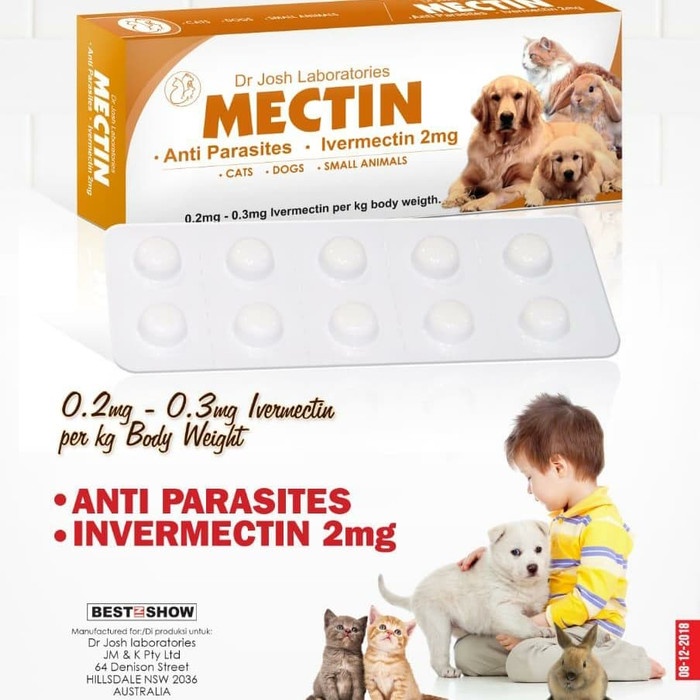 Jual Kucing-Vitamin-Obat- Mectin Obat Anti Parasit Hewan 1 Box Isi 20 ...