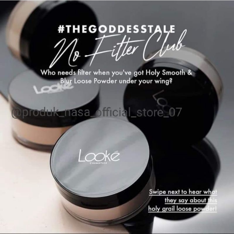 Jual LOOKE Holy Smooth and Blur Loose Powder Mini ( 7 gram ) | Shopee ...