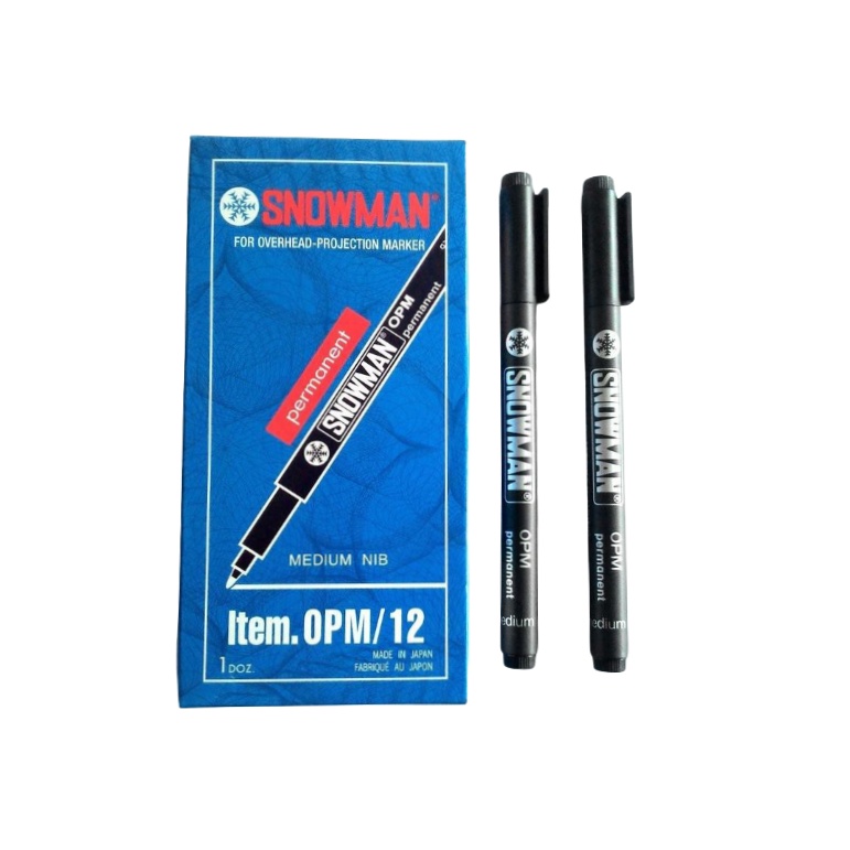 Jual Snowman Spidol OHP OPM Medium Nib 1.0 mm Permanent Marker Kecil ...