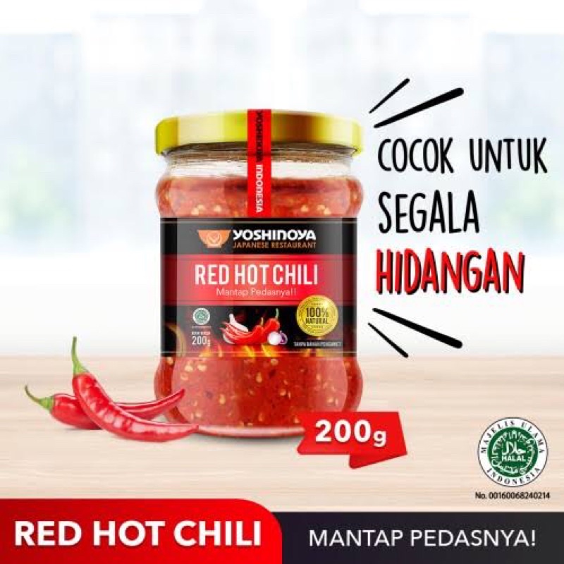 Jual YOSHINOYA SAMBAL RED HOT CHILLI SAMBAL KOREK | Shopee Indonesia