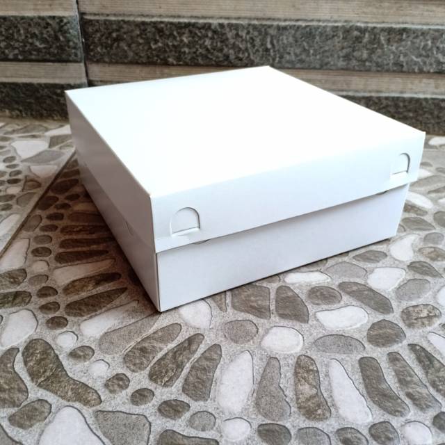 Jual Kotak nasi 22x22x8 cm / Dus nasi / nasi padang / Dus nasi polos ...