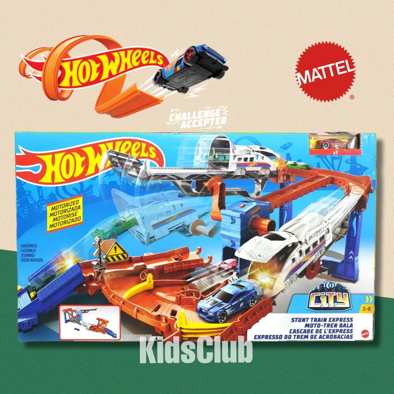 Jual Track Hotwheels Stunt Train Express Moto/Track Hotwheels City ...