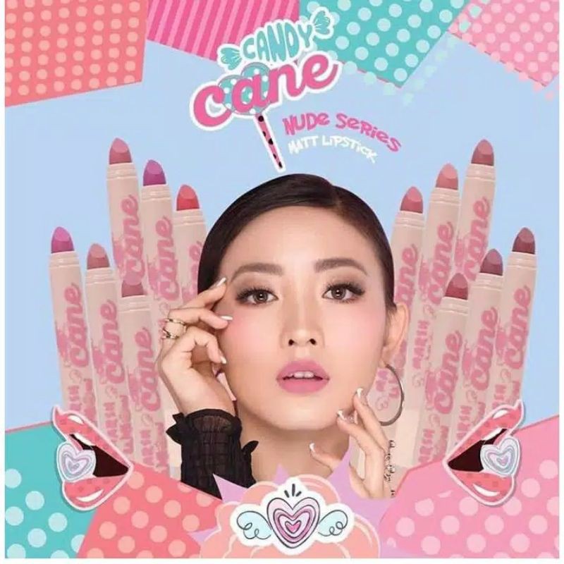 Jual Marshwillow Candy Cane Matte Lip Crayon Nude Version Lipstick By Natasha Wilona Shopee