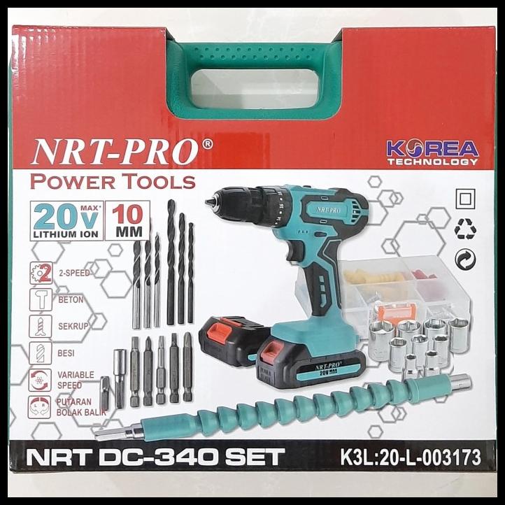 Jual Mesin Bor Cordless Tembok 20V Nrt Pro Dc 340 Set (New) | Shopee ...