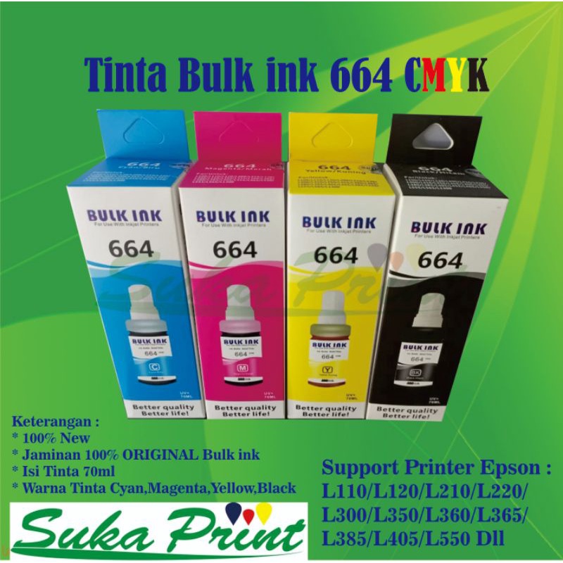 Jual Tinta 664 Merk Bulk Ink | Shopee Indonesia