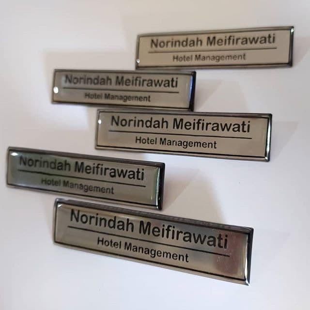 Jual Name tag stainless steel resin | Shopee Indonesia