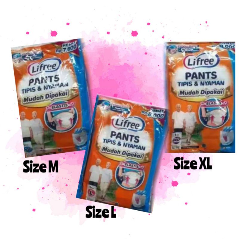 Jual Lifree Pants Popok Dewasa Celana Sachet size M /L / XL | Shopee Indonesia
