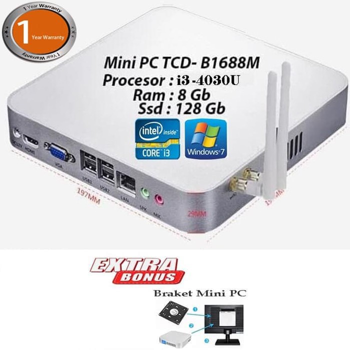 Jual Mini PC Komputer Intel Core i3 8Gb 128Gb Wifii | Shopee Indonesia