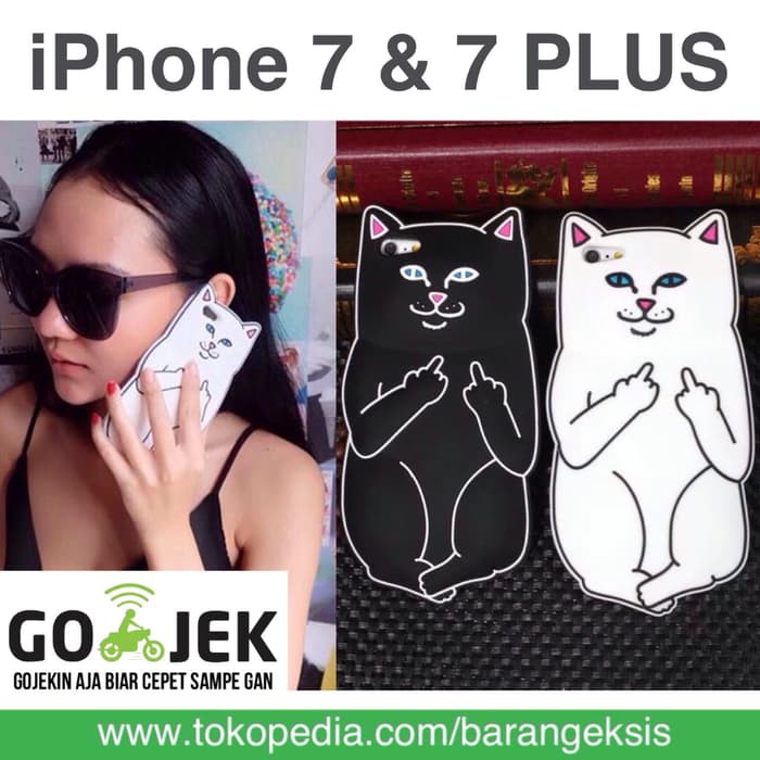 Jual mc7-2345 Nermal Case RipnDip 3D Silicone / Cat / Kucing for iPhone ...