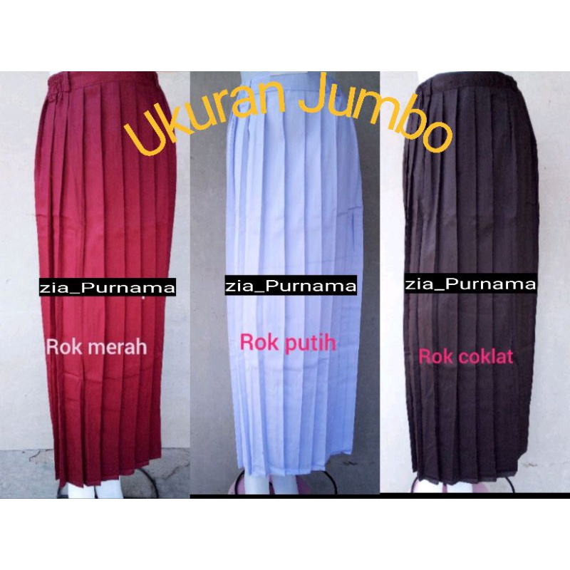 Jual Seragam Sekolah - Rok Panjang Full Rempel / Plisket SD - MI Bahan Drill ( JUMBO ) | Shopee ...