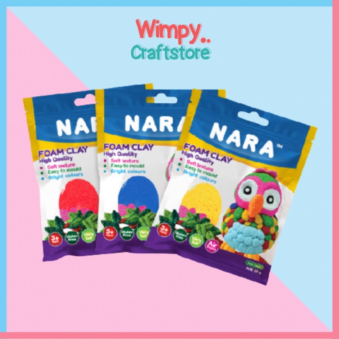 Jual crunchy NARA clay jual bahan clay sponge styrofoam clay foam ...