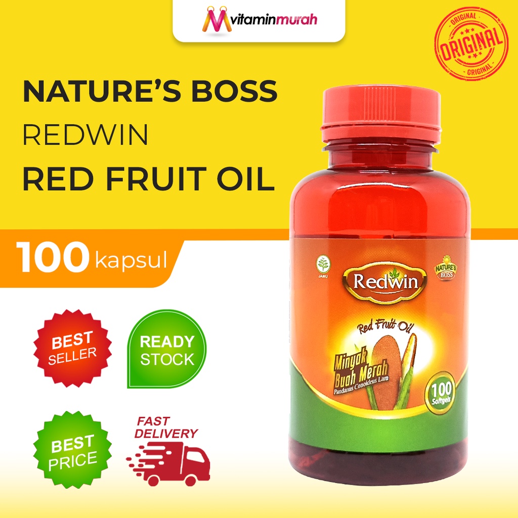 Jual NATURE'S BOSS REDWIN RED FRUIT OIL ISI 100 SOFTGELS - MINYAK BUAH ...