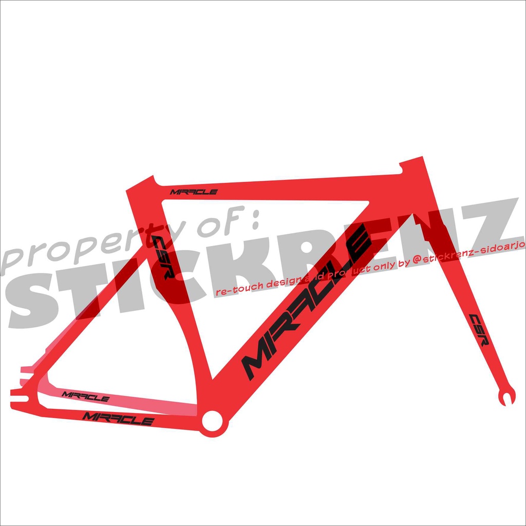 Jual Cutting Sticker Stiker Frame Sepeda Fixie Miracle 01 Custom ...