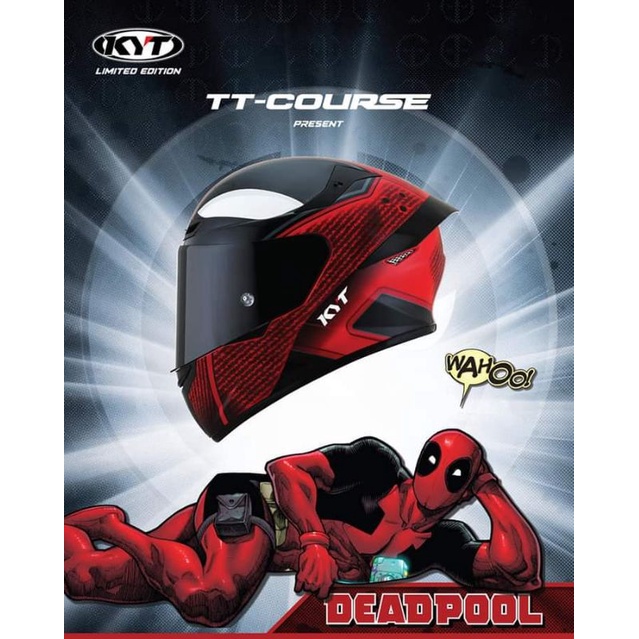 Jual KYT TT COURSE DEADPOOL LIMITED EDITION ORIGINAL | Shopee Indonesia