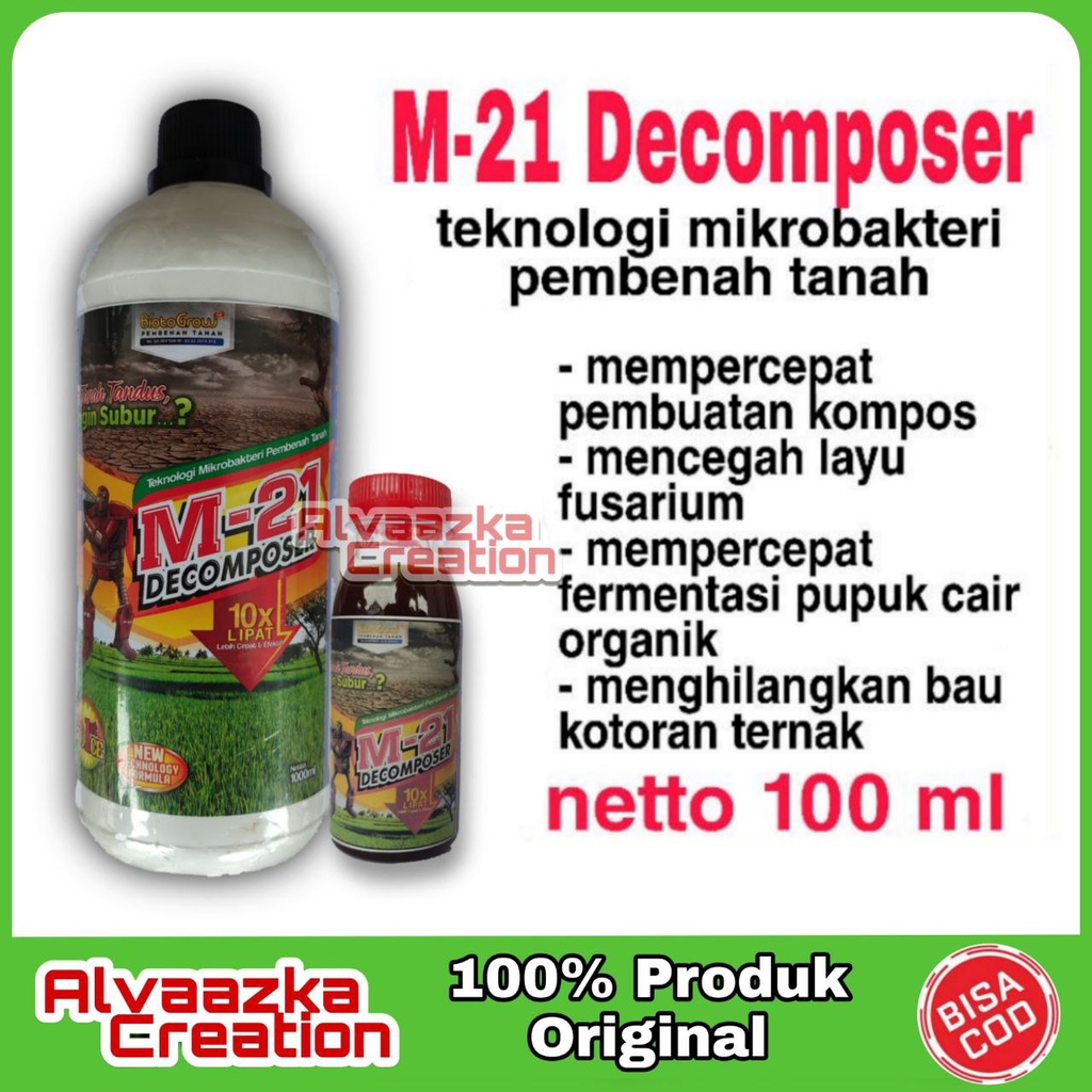 Jual M21 DECOMPOSER dekomposer probiotik pembuat kompos lebih cepat 100 ...