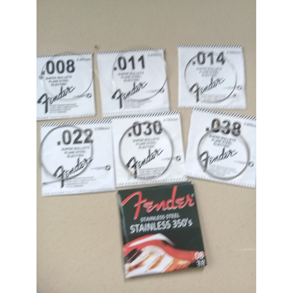 Jual Senar Gitar Stainless Steel Set 08 38 Fender 350L | Shopee Indonesia