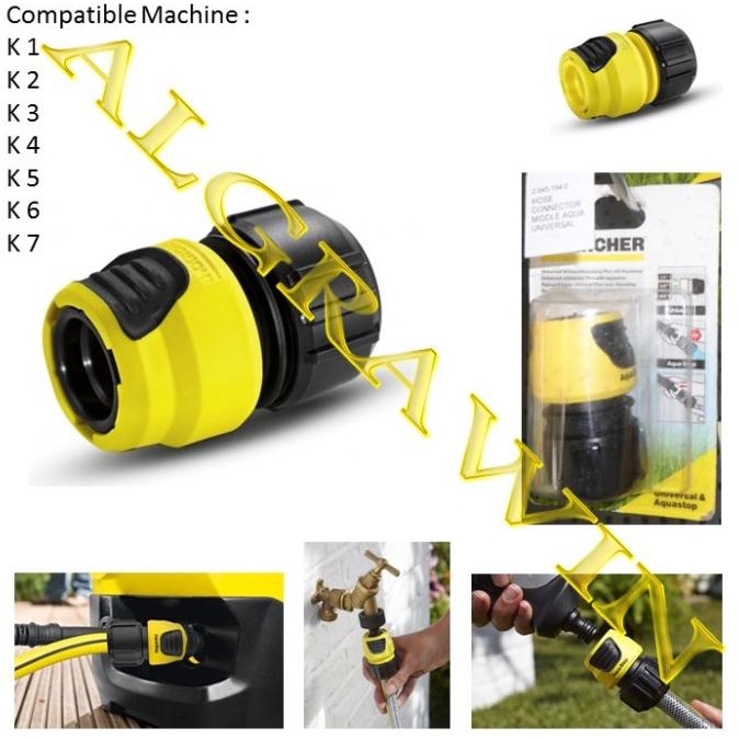 Jual Karcher Hose Coupling Plus Universal With Aqua Stop For K1 K2 K3 ...