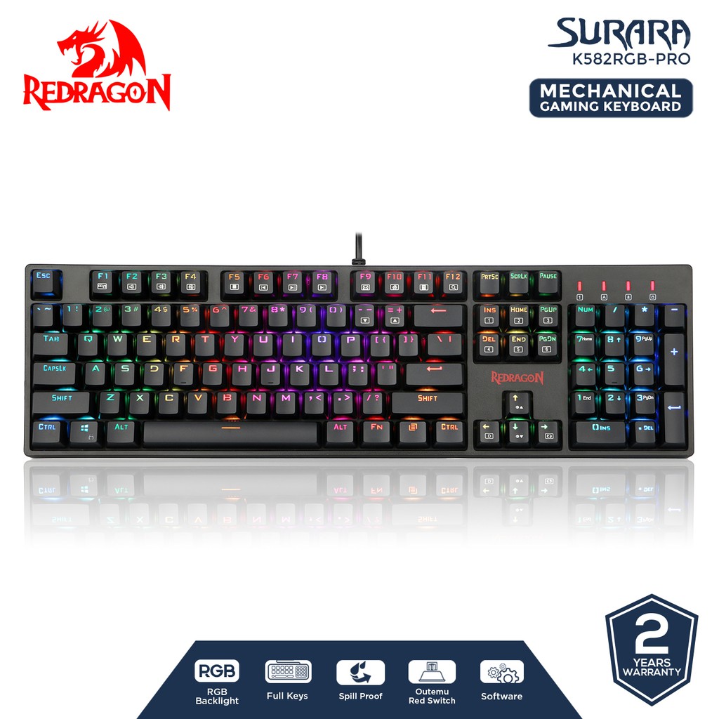 Jual Redragon Mechanical Gaming Keyboard Optical RGB SURARA - K582RGB ...