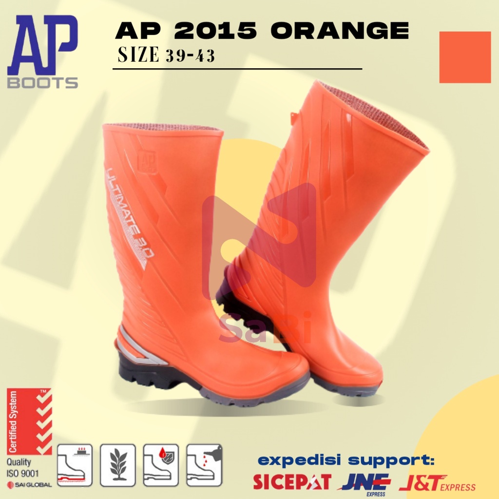 Jual Sepatu Boot Tinggi AP Boots AP ULTIMATE 2015 ORANGE TANGGUH ...