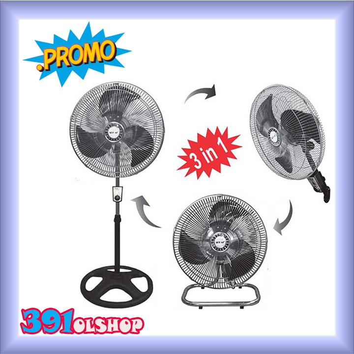 Jual Sekai IST-1851 Kipas Angin Tornado Ukuran 18 Inch Bisa 3 fungsi Baling-Baling Besi | Shopee ...