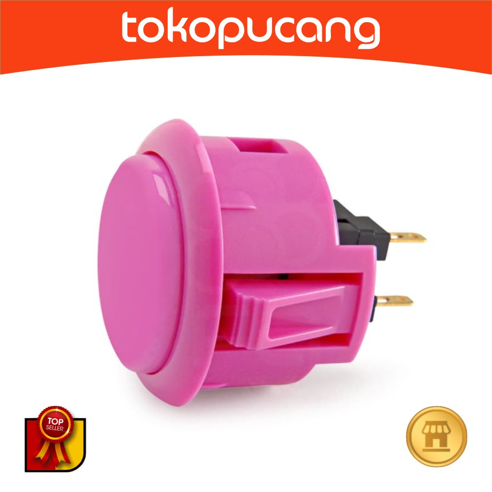 Jual Push On 30mm Warna Tombol Sanwa Type Arcade Button OBSF-30 Color ...