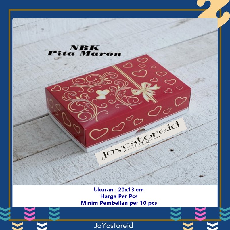 Jual Dus Martabak NBK Batik PITA Kotak Terangbulan 20x13 Box Nasi - Merah/ Box Kue / Box Jajan ...