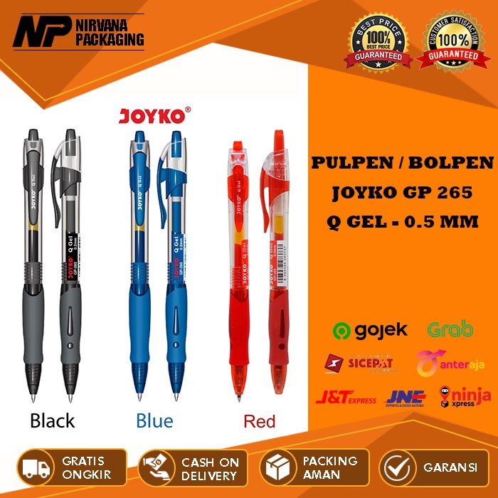 Jual PULPEN / BOLPEN / PEN / PENA GEL JOYKO GP 265 GP-265 Q GEL 0.5 MM | Shopee Indonesia