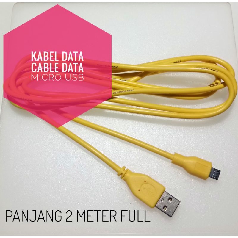Jual Kabel Data Cable Data Micro USB 2 METER | Shopee Indonesia