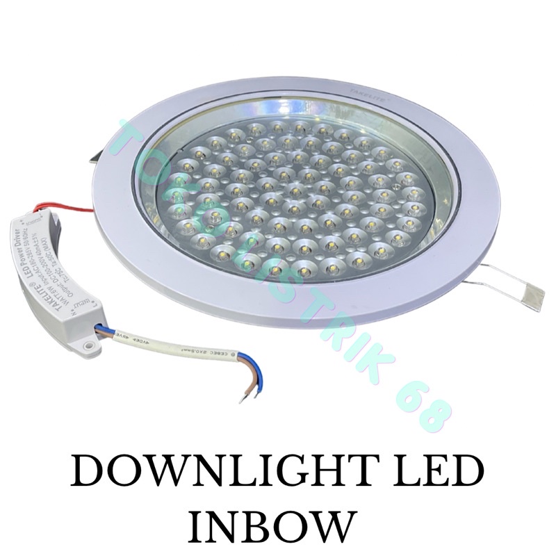 Jual lampu downlight led bulat inbow downlight plafon 6w 6 watt ...