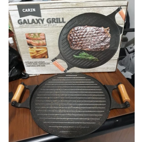 Jual Galaxy Grill Pan BBQ Anti Lengket/Alat Pemanggang Daging Pegangan ...