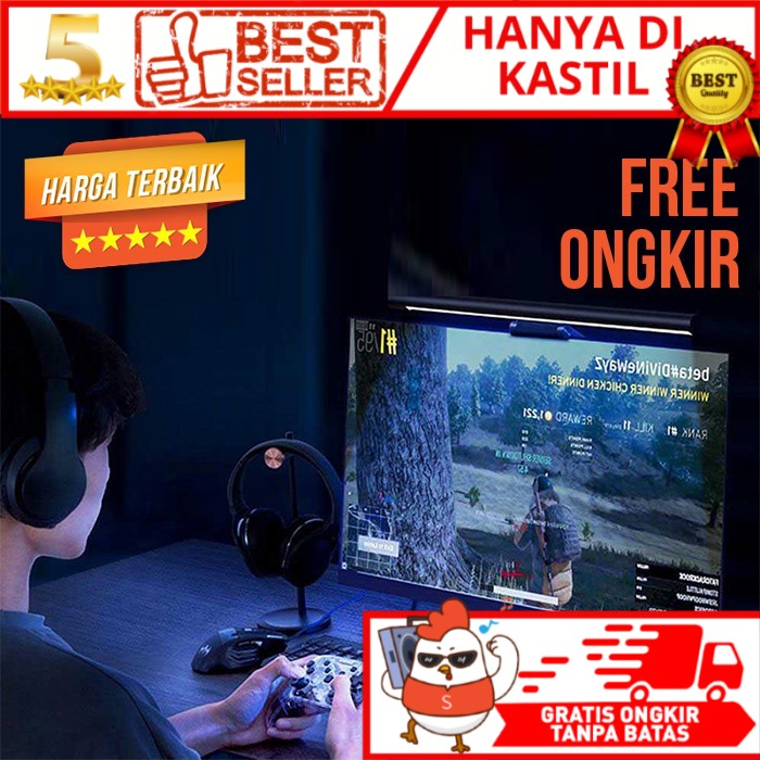 Jual LAMPU ATAS MONITOR BACA E-READING LED CLIP LAMP LAYAR KOMPUTER PC ...