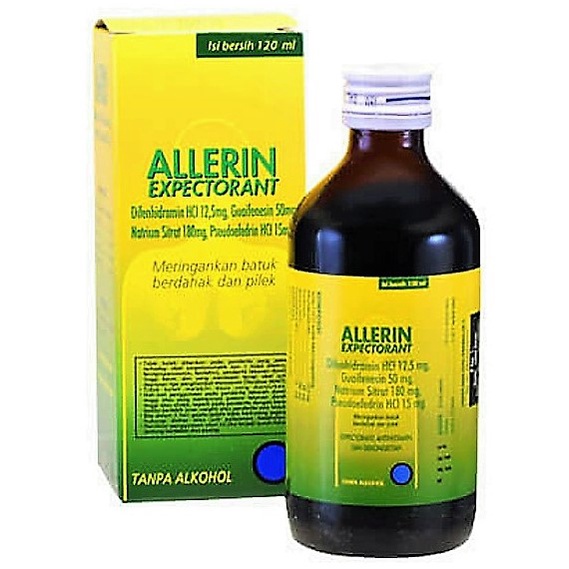 Jual Allerin expectorant syrup 120ml | Shopee Indonesia