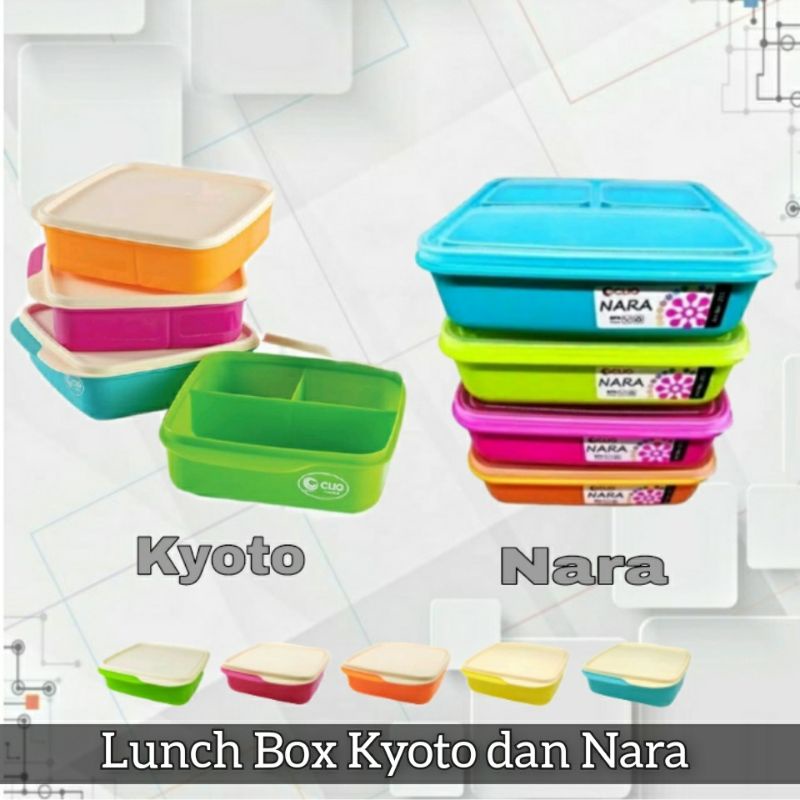 Jual Lunch Box Clio Takuma dan Nara / Kotak Bekal 3 Sekat | Shopee Indonesia