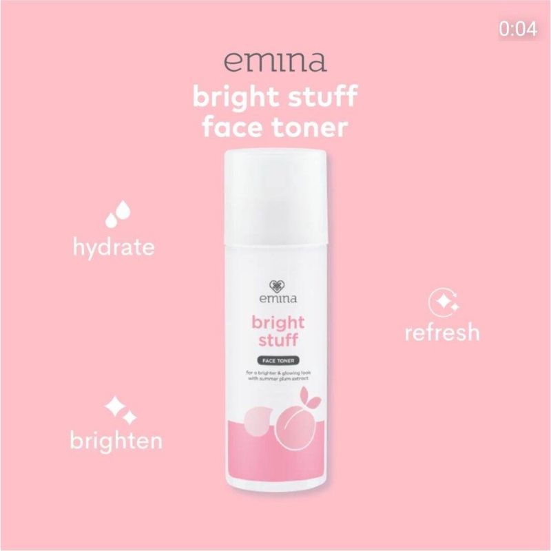 Jual Emina The Bright Stuff Face Toner 50 ml & 100ml | Shopee Indonesia