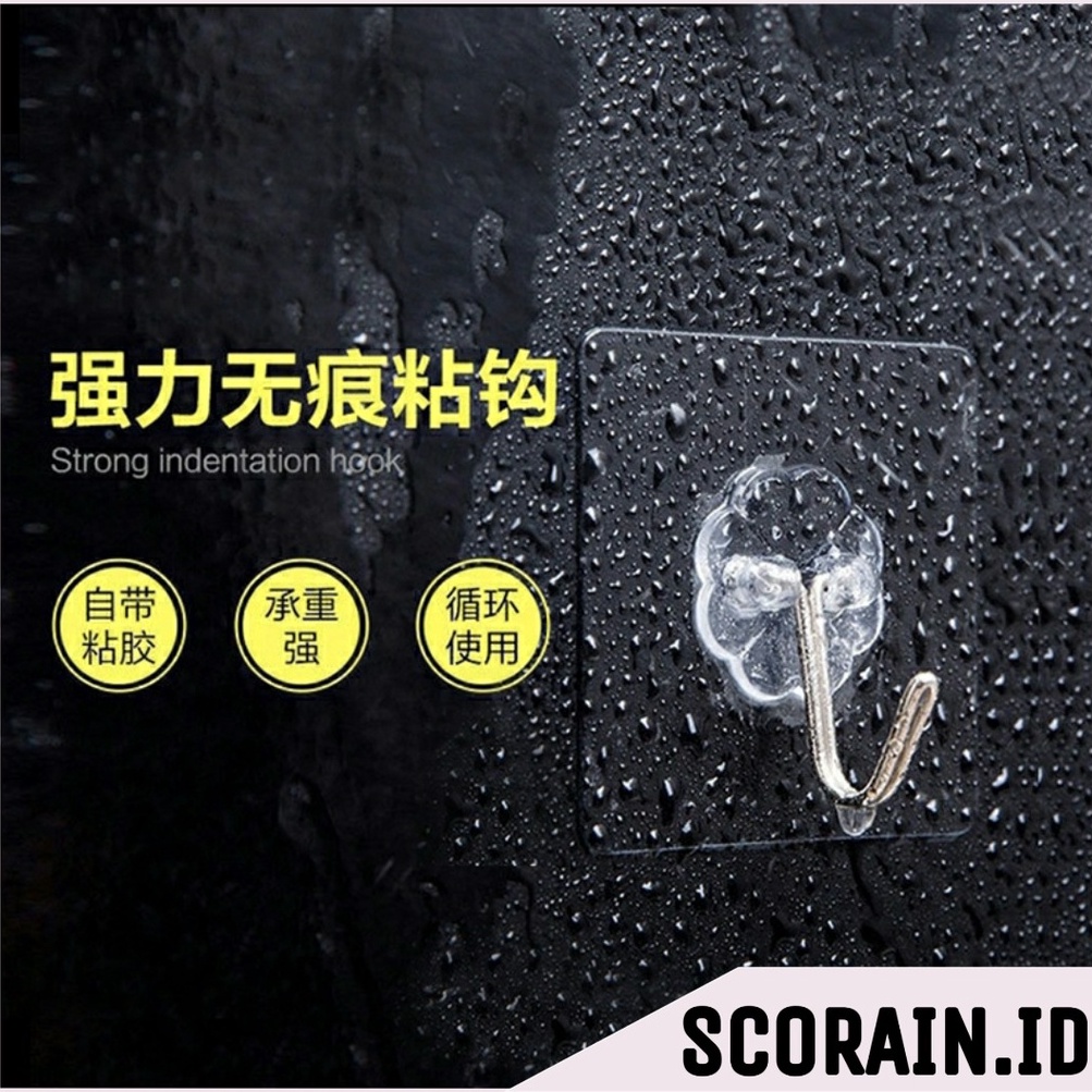 Jual HOOK PLASTIK TEMPELAN DINDING SUPER KUAT CANTOLAN TEMPEL ...