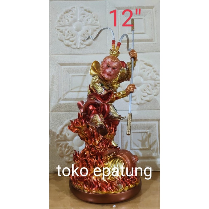 Jual patung dewa kera sakti / sun go kong / tai sing - api 12 inch ...