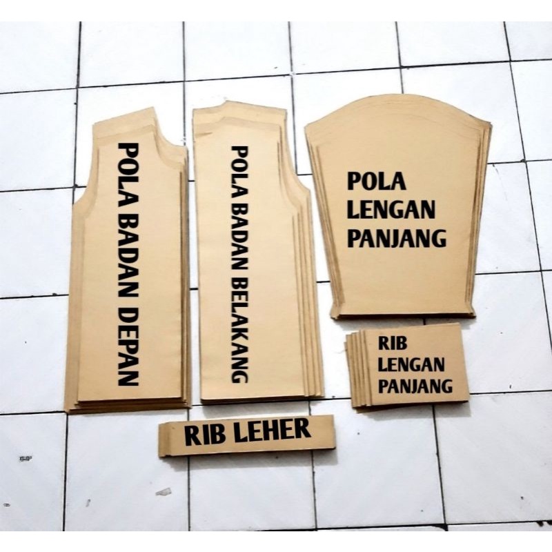 Jual POLA KAOS OBLONG DEWASA (SATU SET 5 UKURAN ) | Shopee Indonesia
