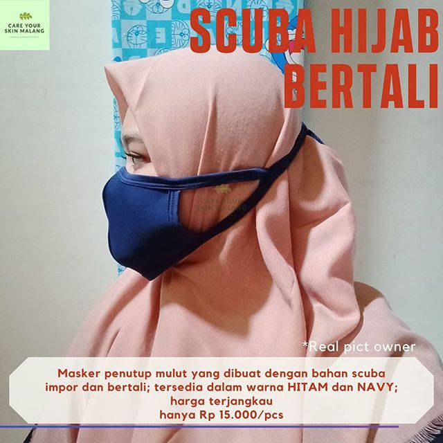 Jual Kain Penutup Mulut Bahan SCUBA HIJAB | Shopee Indonesia