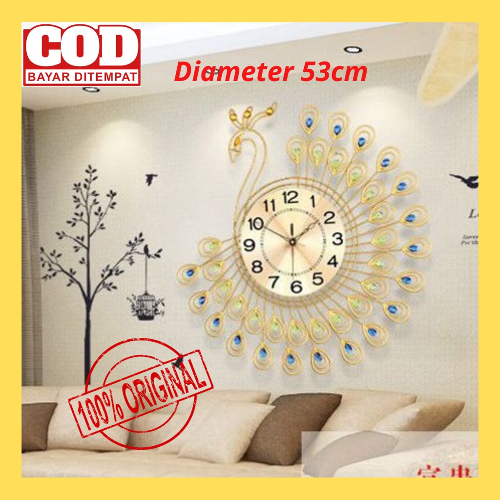 Jual Jam Dinding Minimalis Modern Unik Besar Karakter Mewah Bentuk ...