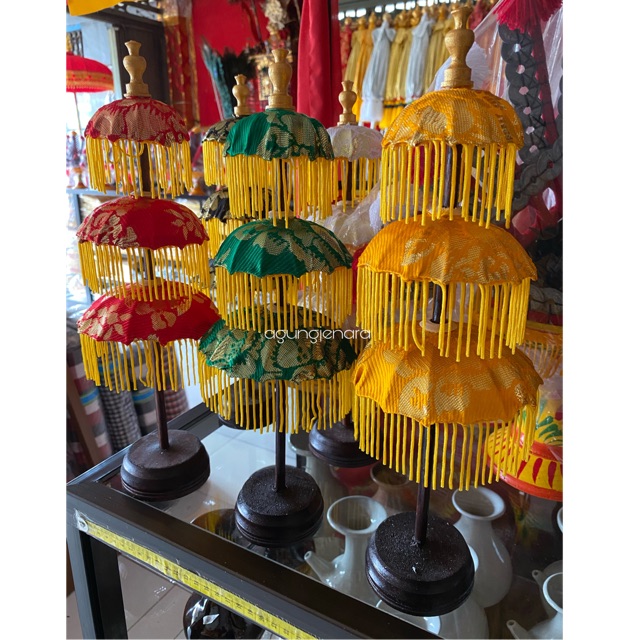 Jual Payung Mini Bali Tingkat 3 | Tinggi 38cm | Shopee Indonesia