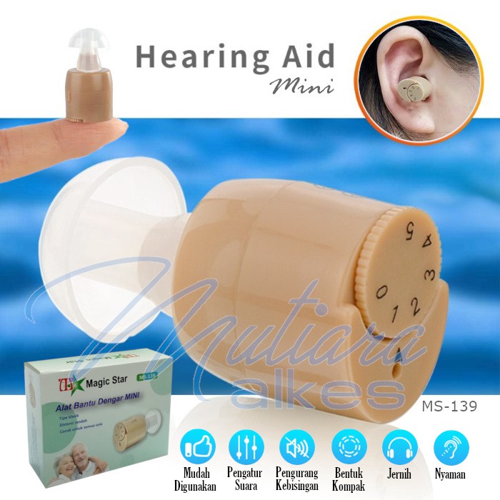 Jual (MUTIARA ALKES) Alat Bantu Dengar Mini / Hearing Aid Magic Star MS ...