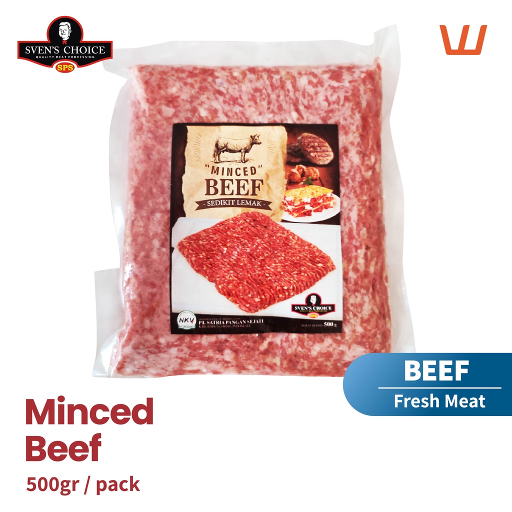 Jual Minced Beef Sapi Giling Premium Sedikit Lemak 500 gr Sven's Choice ...