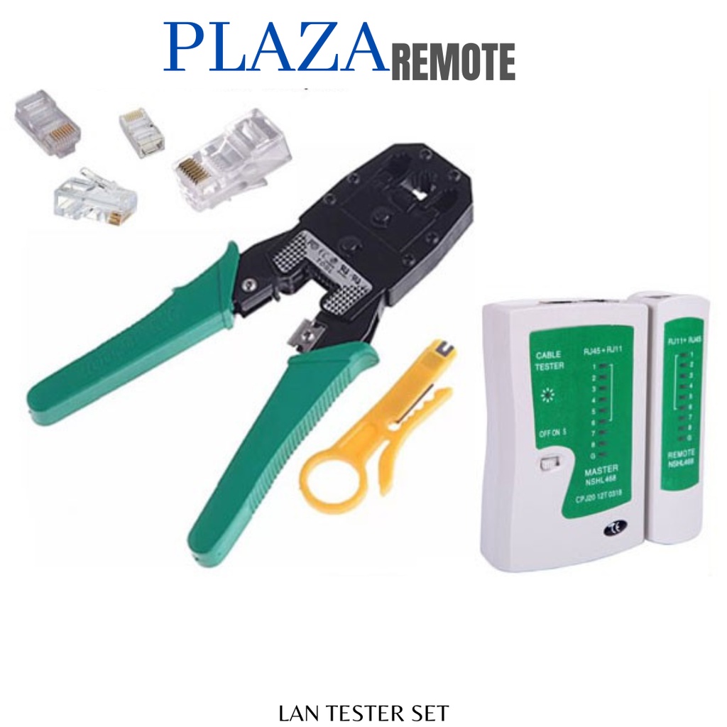 Jual PAKET CRIMPING KIT TOOL RJ45 + LAN TESTER + KONEKTOR RJ 45 ...