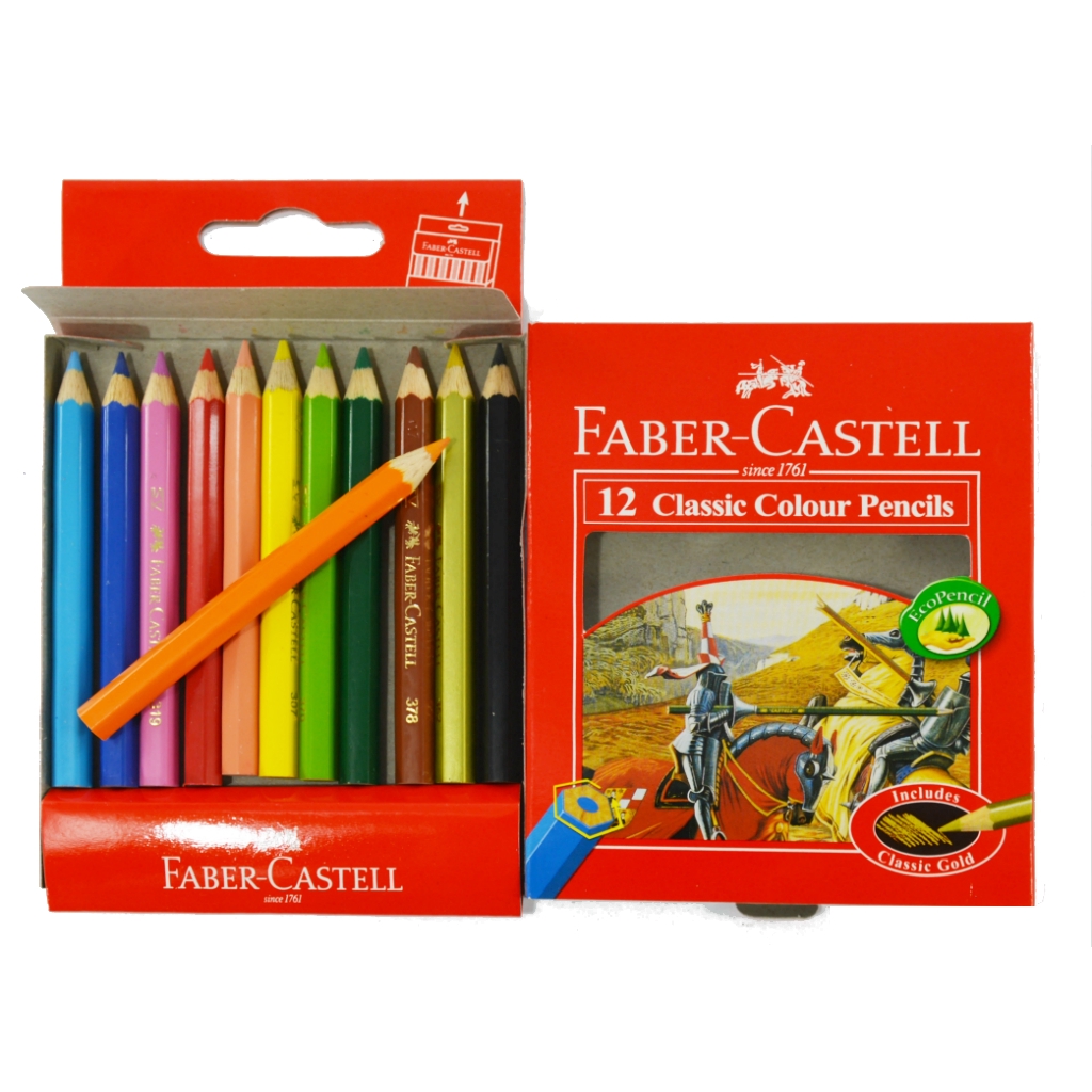 Jual Pensil Warna Faber Castell 12 Warna / Classic Colour Pencil ...
