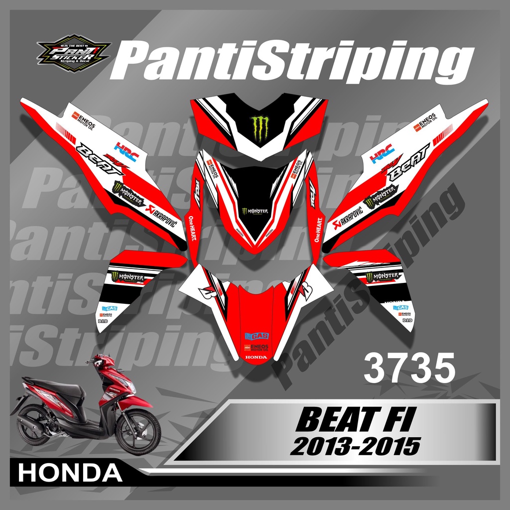 Jual 3735 Decal Costum Honda Beat Fi 2013-2015 Fullbody-Sticker Decal ...